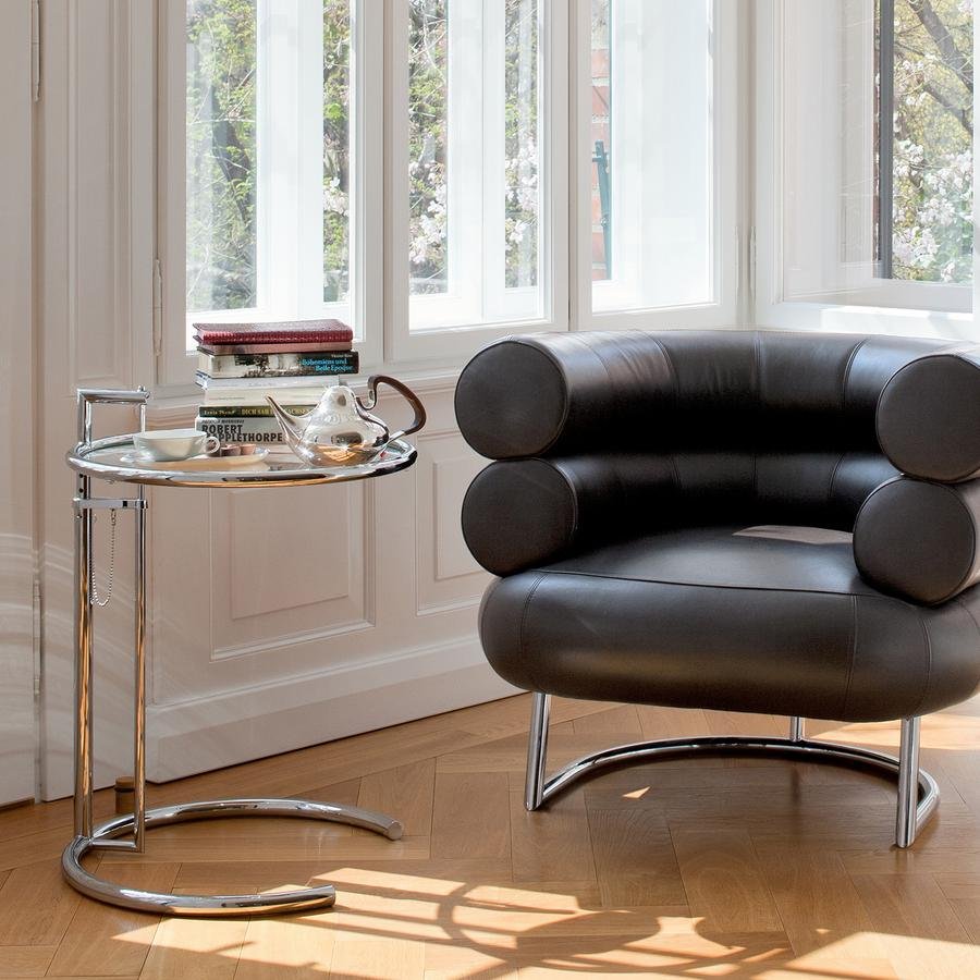 Adjustable Table E 1027, Parsolglas grau | ClassiCon | von Eileen Gray, 1927 - Original von smow