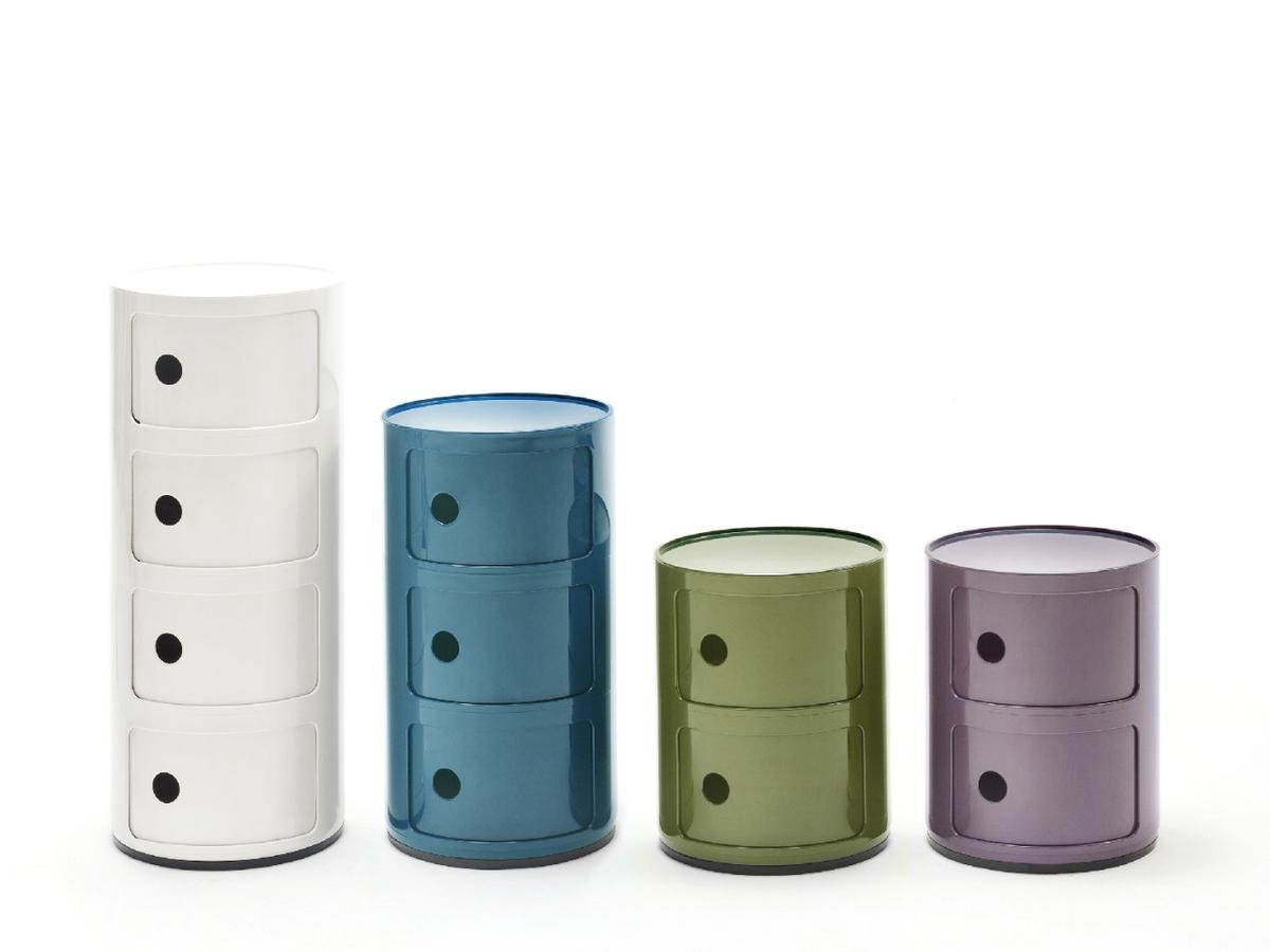 Componibili rund 4 Fächer | Kartell | Beistell- & Rollcontainer ...