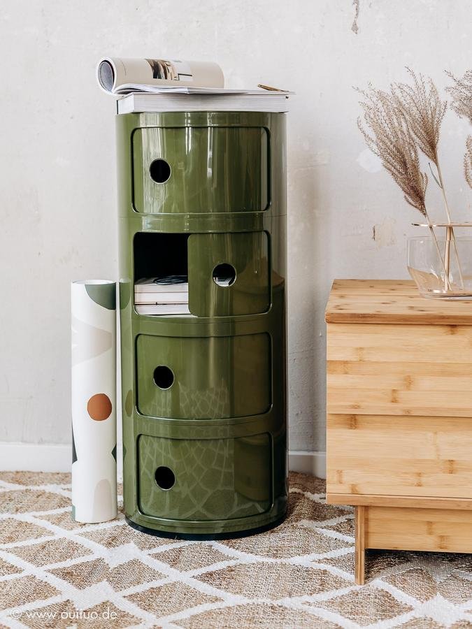 Componibili rund 4 Fächer | Kartell | Beistell- & Rollcontainer ...