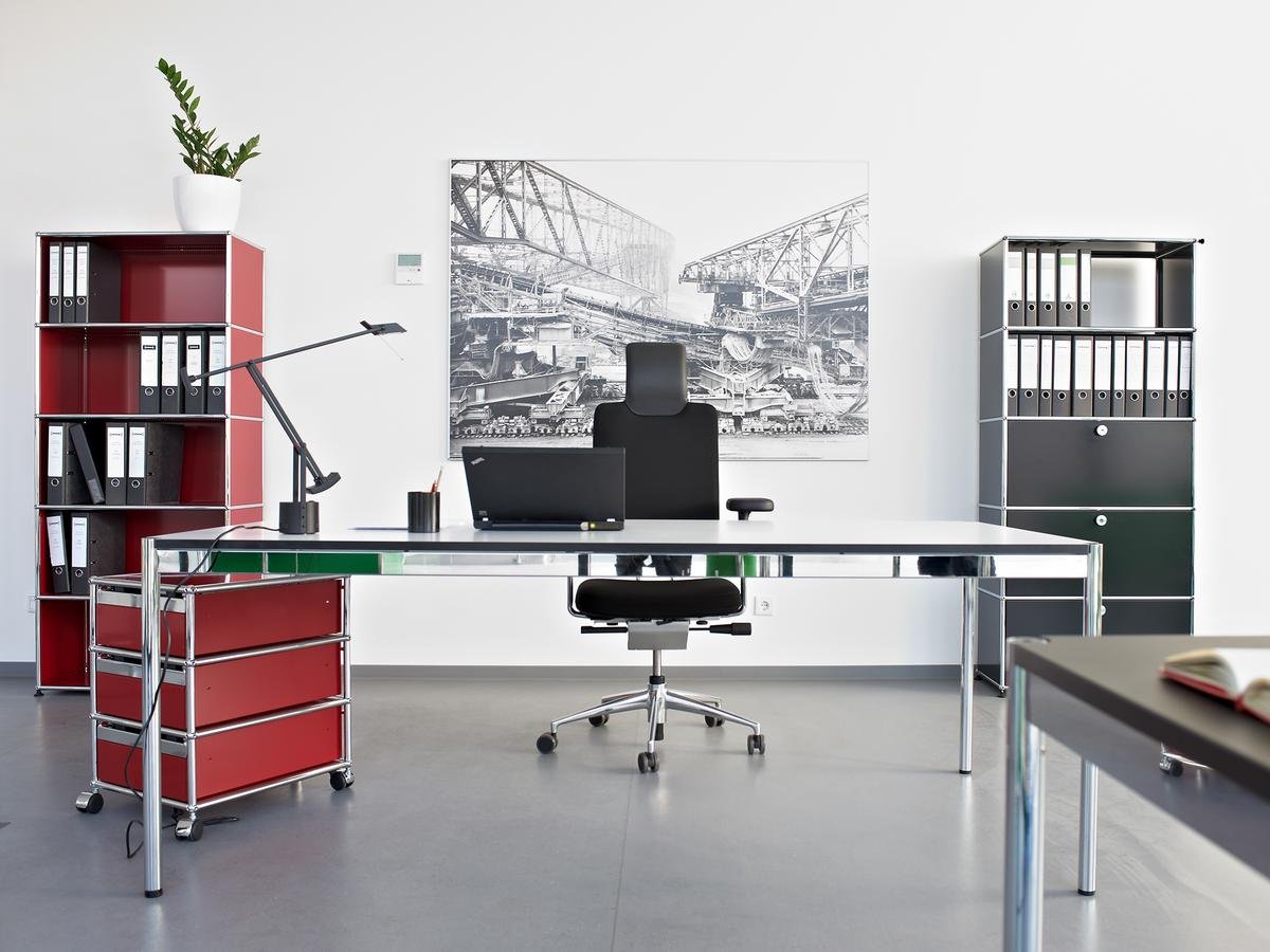 USM Haller Tisch, 175 x 75 cm, Fenix, Grigio Londra - Grau | USM Haller ...
