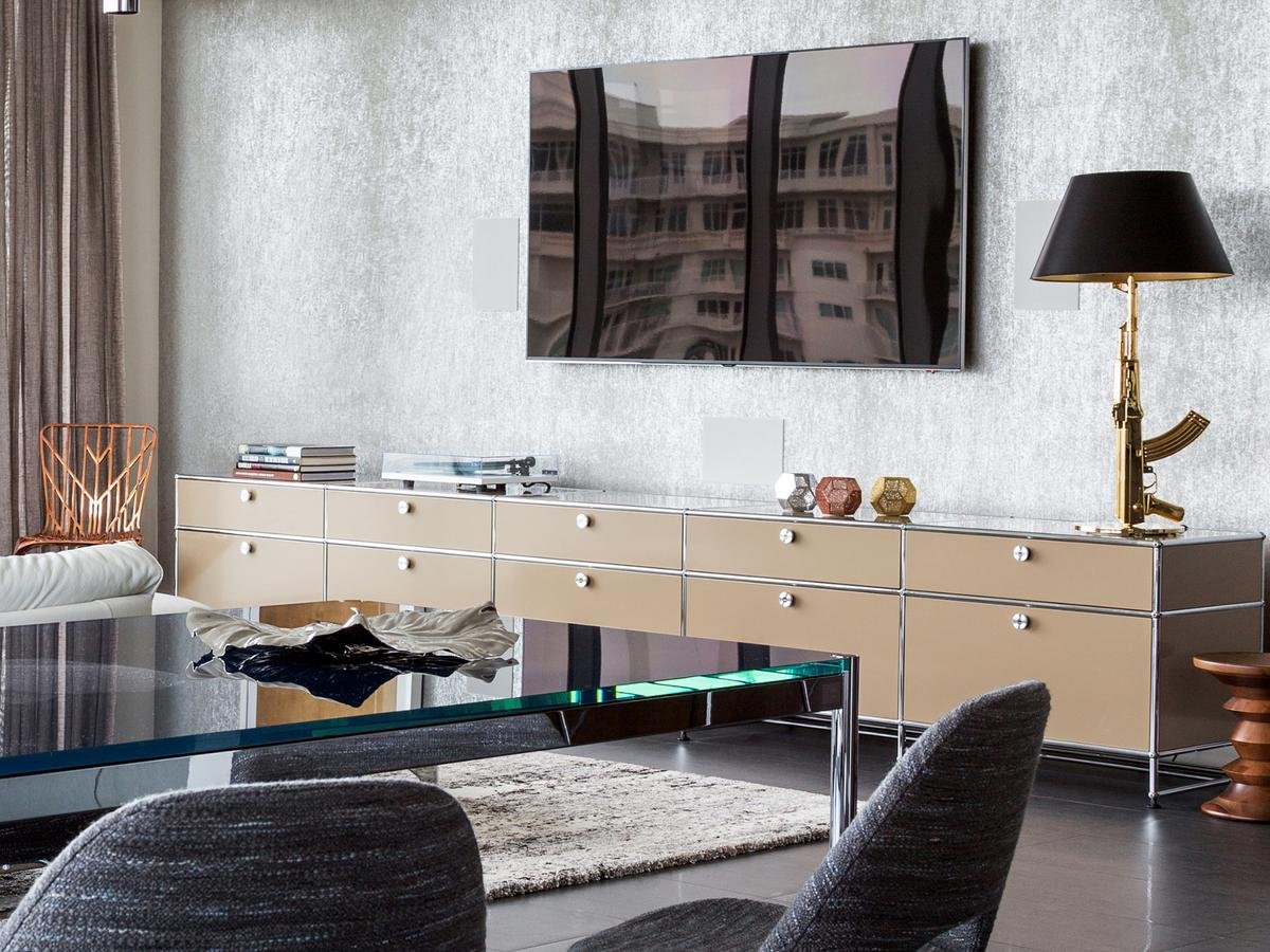 USM Haller TV-Board XL, USM beige | USM Haller | USM Haller TV ...