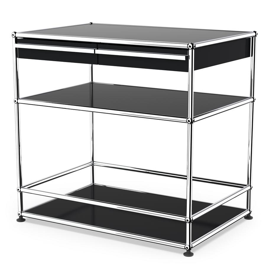 USM Haller Bar Sideboard mit Schubladen, Graphitschwarz RAL 9011 | USM ...