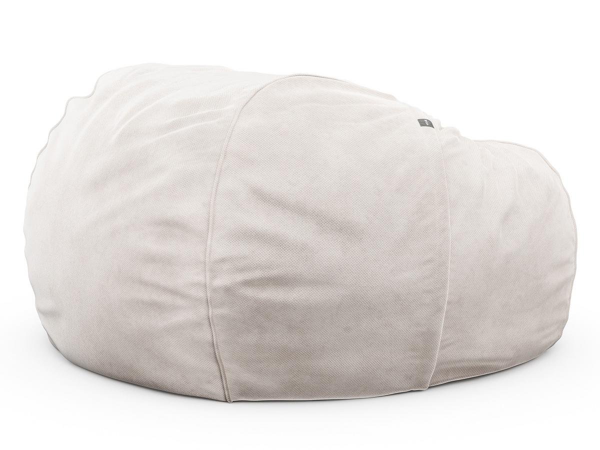 Vetsak Beanbag L H 90 x O 140 cm Velvet Creme Vetsak Sitzsacke Designermobel von smow