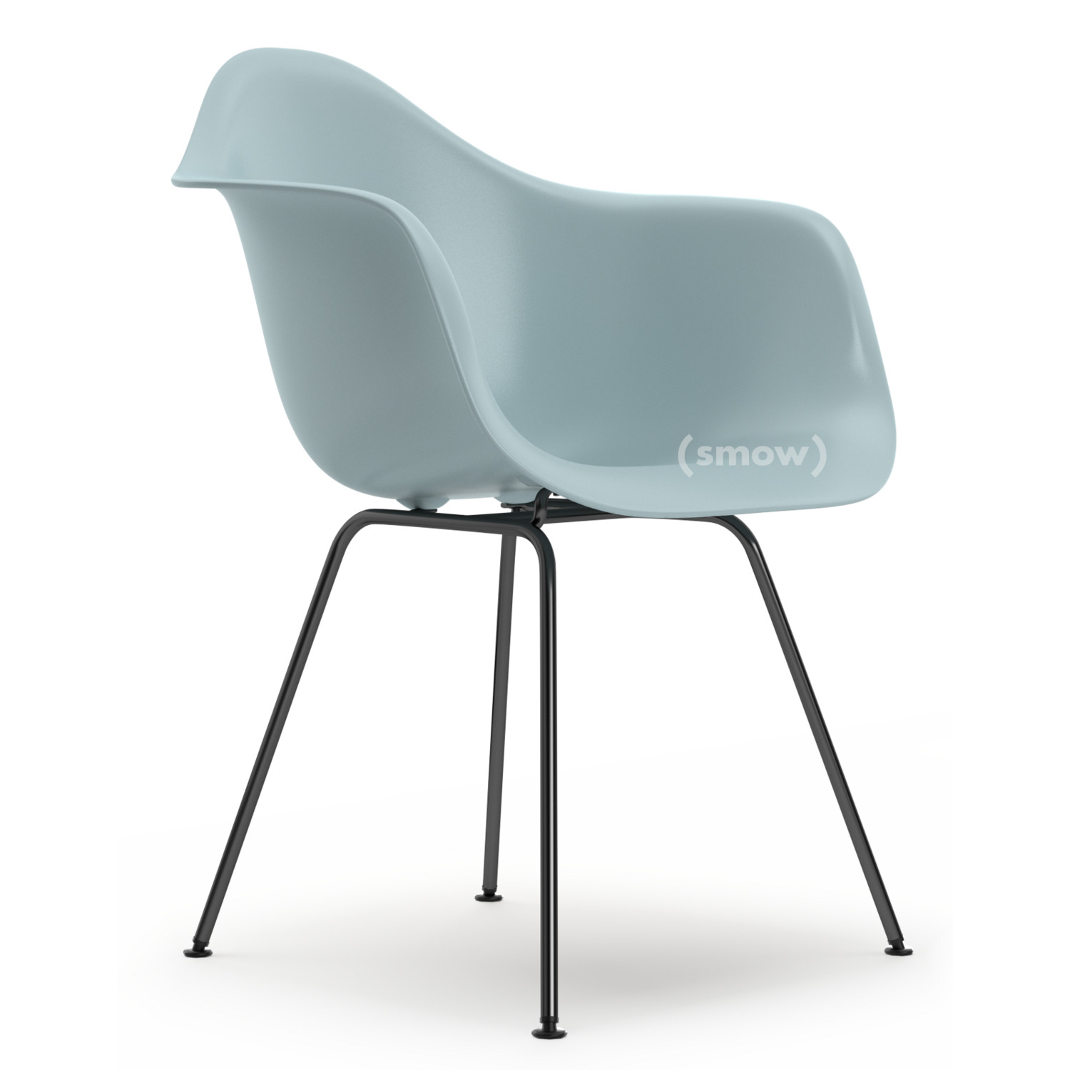 Eames Plastic Armchair RE DAX Eisgrau Ohne Polsterung Ohne Polsterung Standardhohe 43 cm Beschichtet basic dark