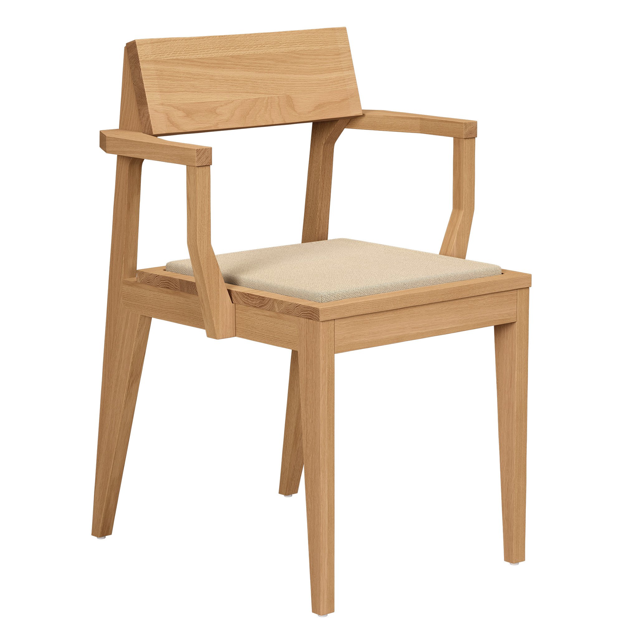 Schulz Armlehnstuhl, Sitzpolster beige (Autumn 0221), Eiche gewachst ...