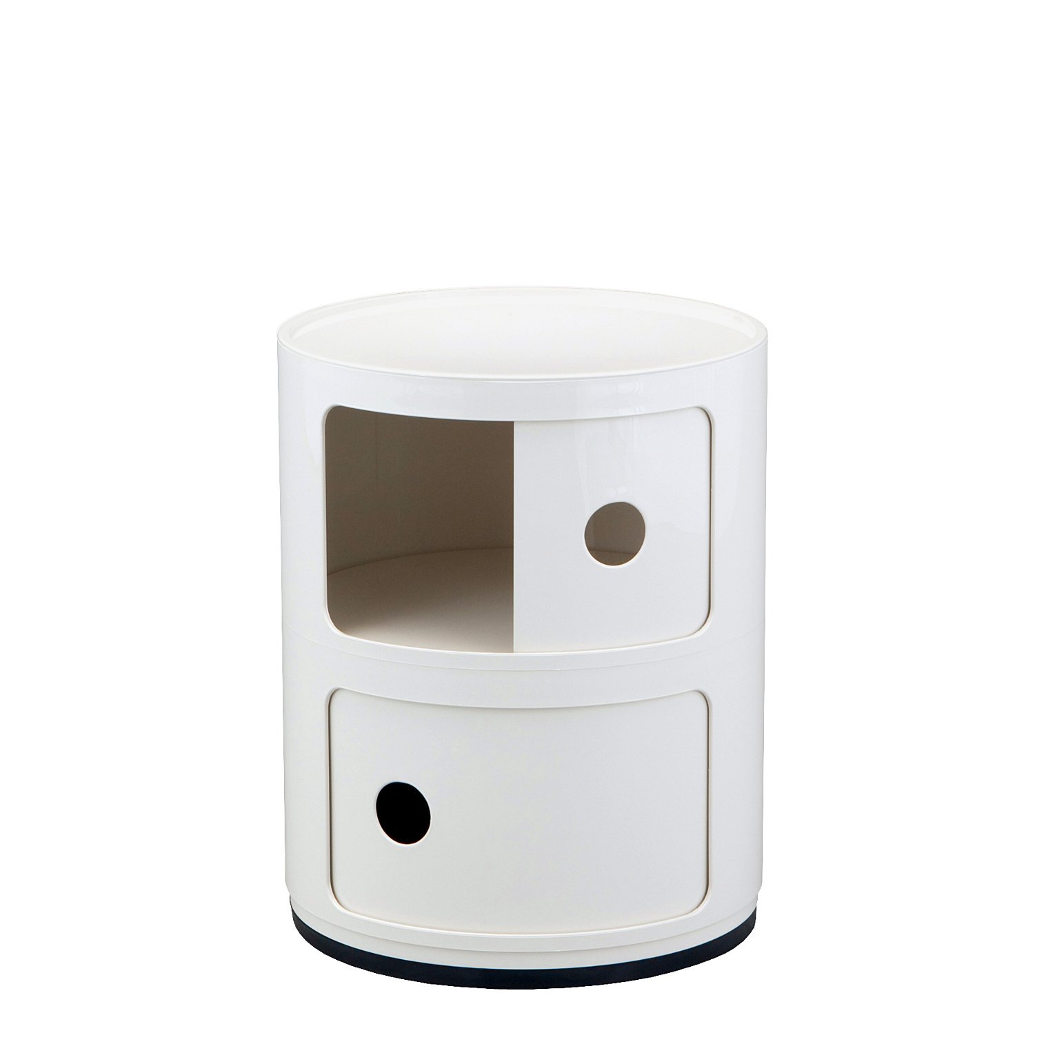 Componibili Container rund 2 Fächer, Weiß | Kartell | Beistell ...