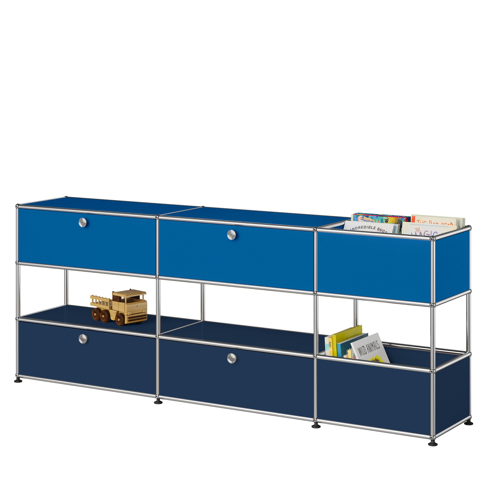 USM Haller Kinder Sideboard L mit Aufbewahrungsboxen, Zweifarbig, USM ...