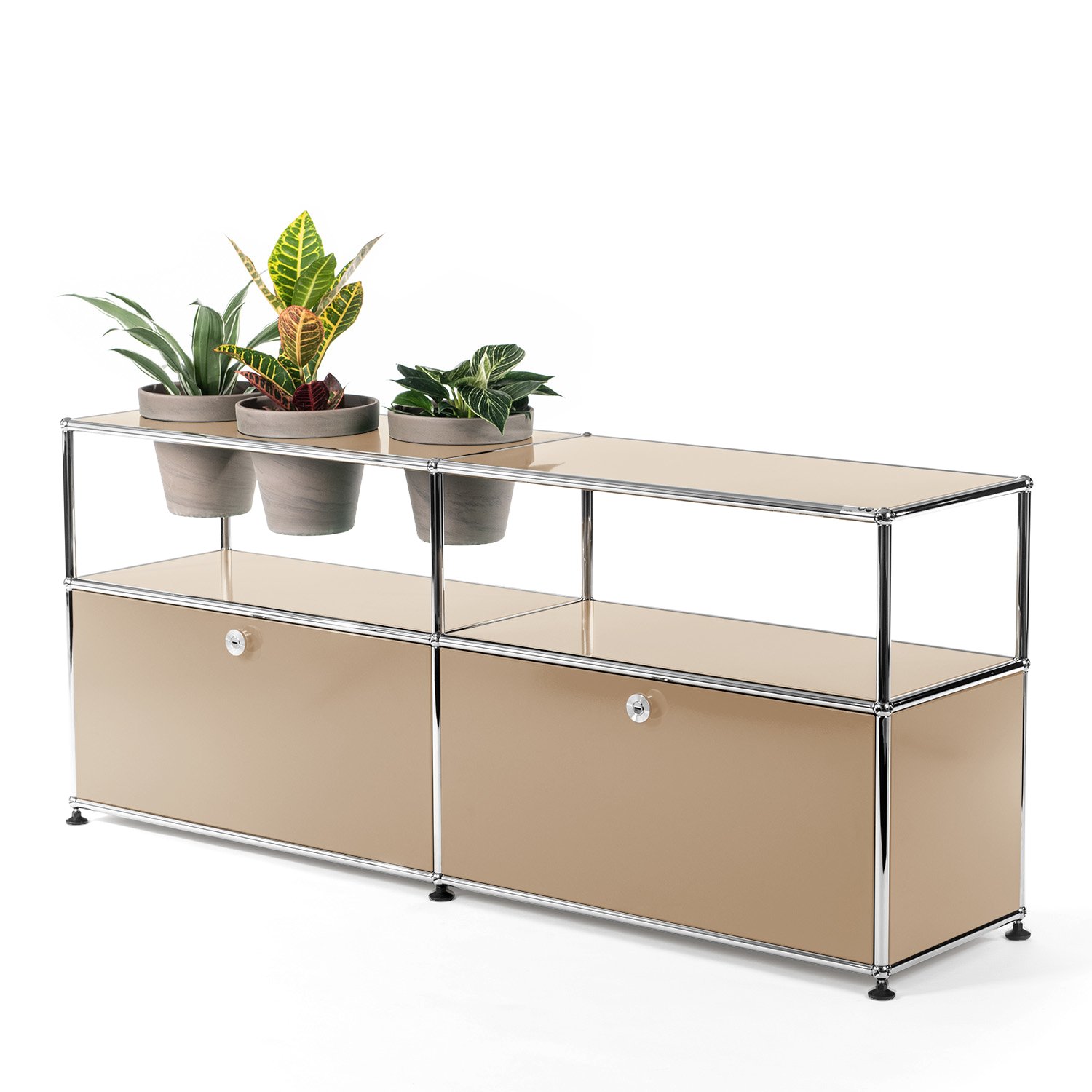 USM Haller Pflanzenwelten Sideboard, USM beige, Mit 2 Klappen, Mit 3 ...