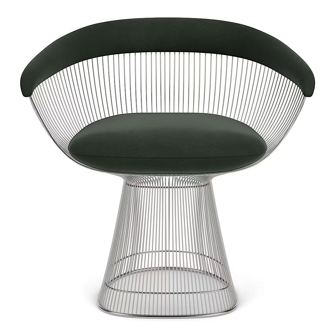 Platner Armlehnsessel, Knoll Velvet, Graphite | Knoll International ...