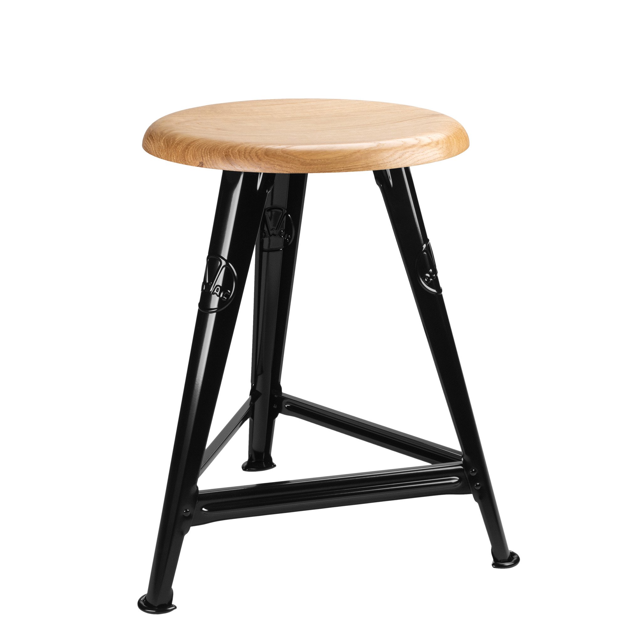 Rowac-Schemel MI - 50 cm, Eiche, schwarz glänzend | Rowac | Hocker ...