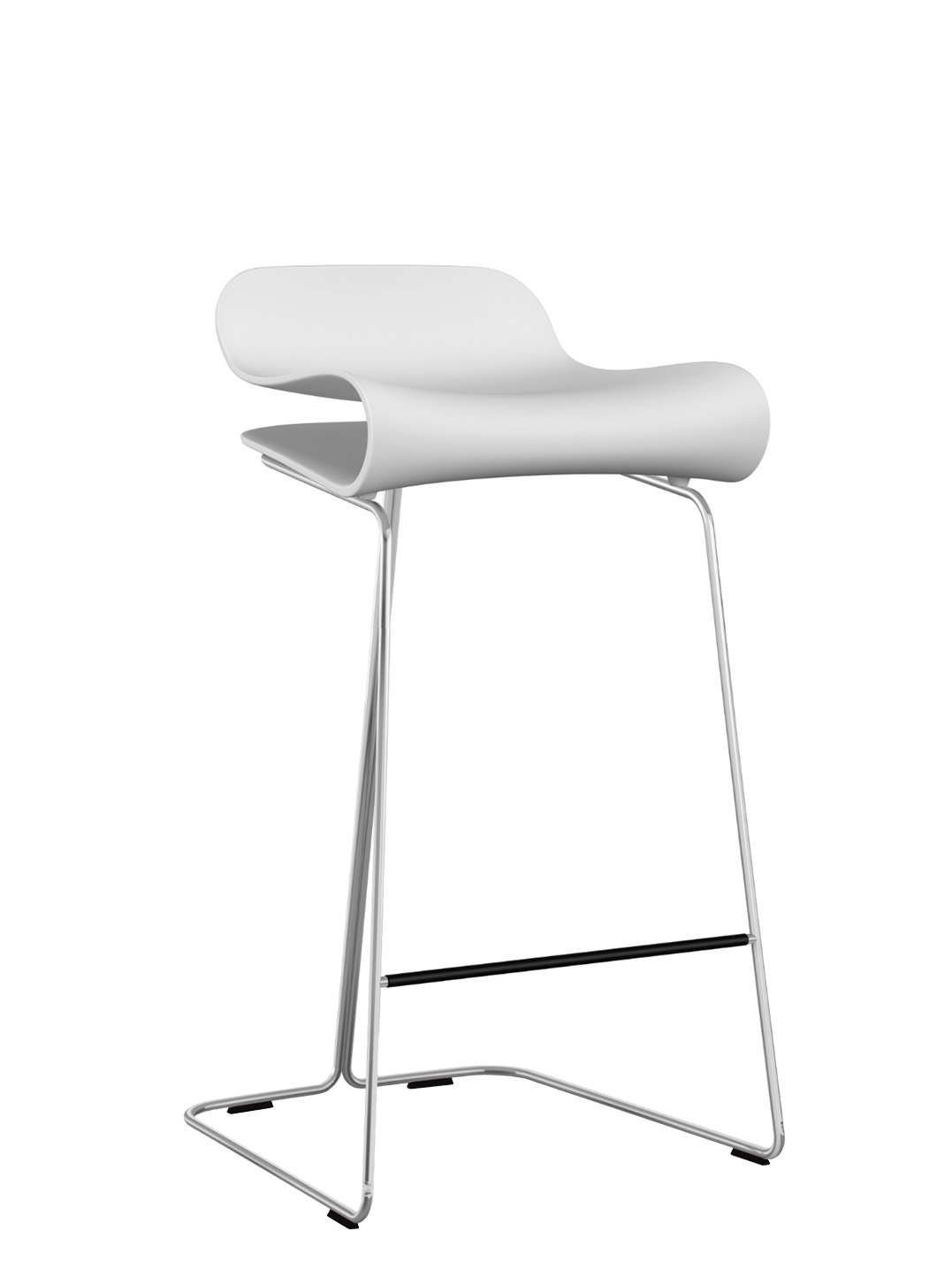 BCN Barhocker, Weiß, Stahl, verchromt, Küchenvariante: 67 cm ...